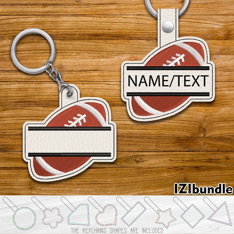 Football Keychain - Etsy