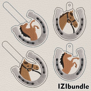 Keychain Horseshoe Snap Eyelet Key Fob Tab - Designs for Embroidery ...