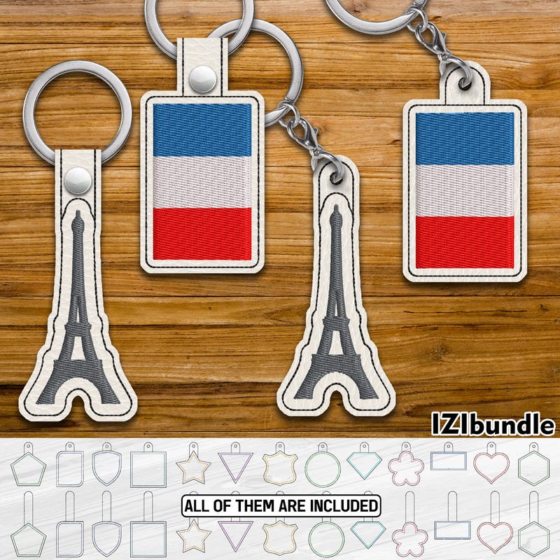 France Flag Keychain - Etsy