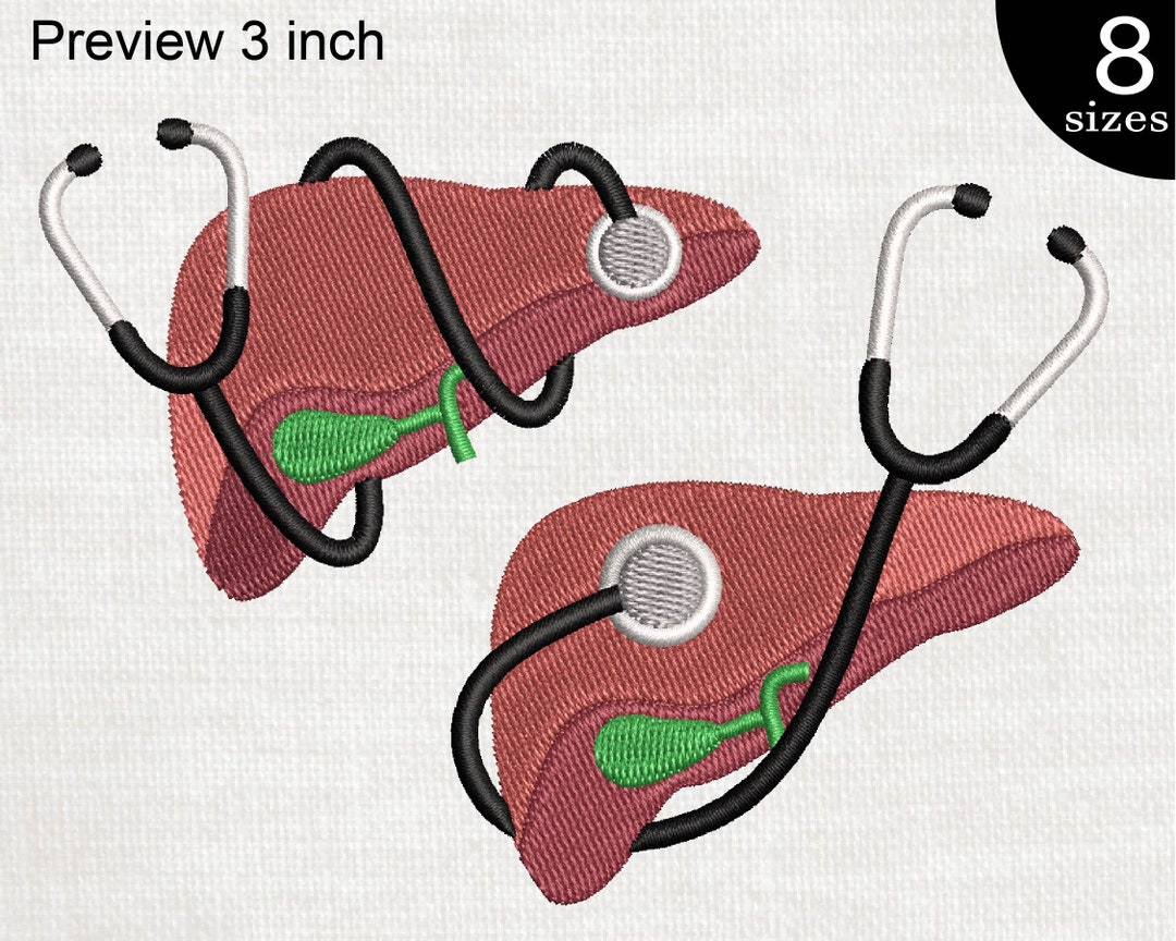 Liver and Stethoscope Files for Embroidery Machines Dst Pes Exp Jef Pcd ...