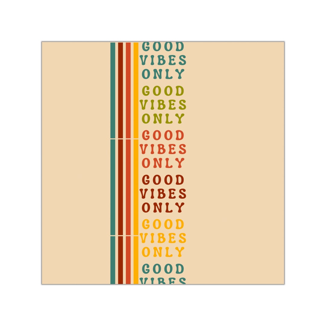 Good Vibes Only Vinyl Sticker - Etsy