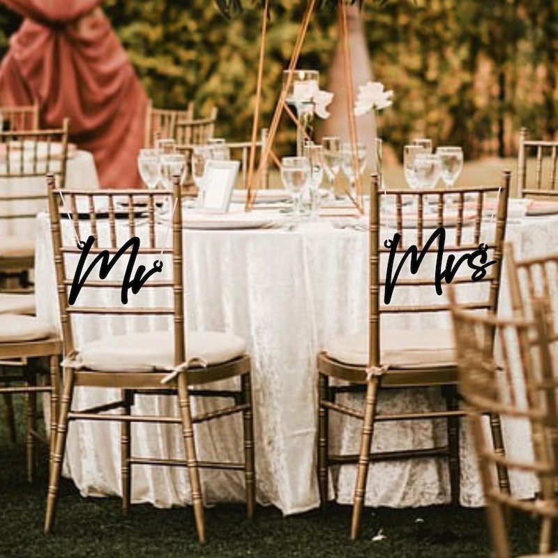 Wedding Chair Signs - Etsy
