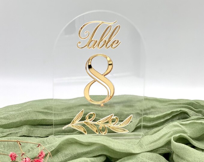 Gold Wedding Table Numbers Mirror Gold Table Numbers Acrylic Table ...