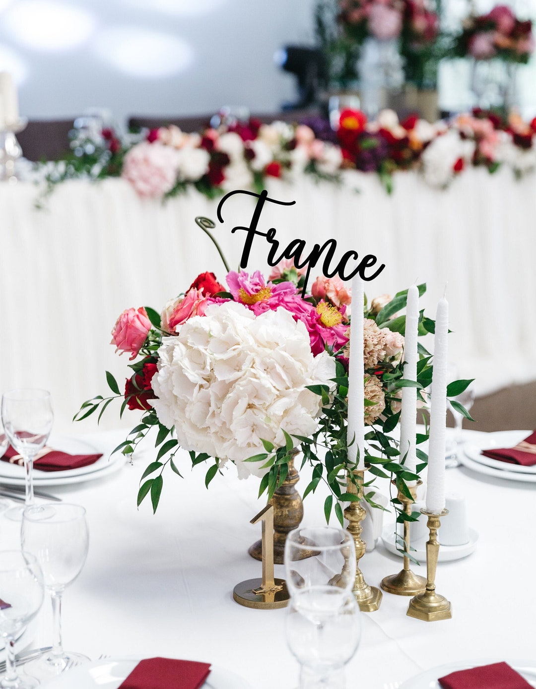Personalized Wedding Table Names Laser Cut Table Name Sign Wooden Table ...