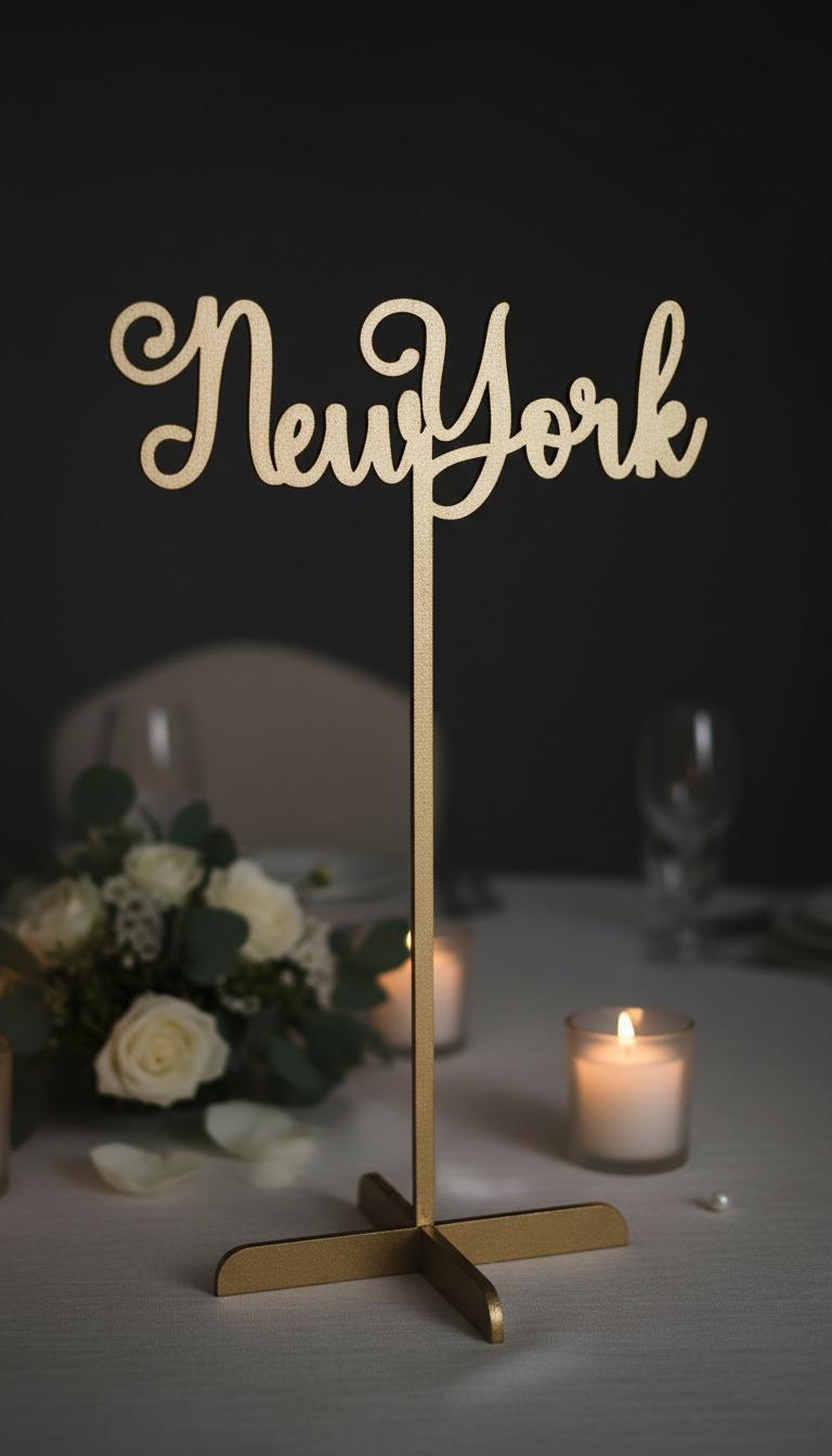 Wedding Table Names Custom | Laser Cut Wooden Table Signs | City Name ...