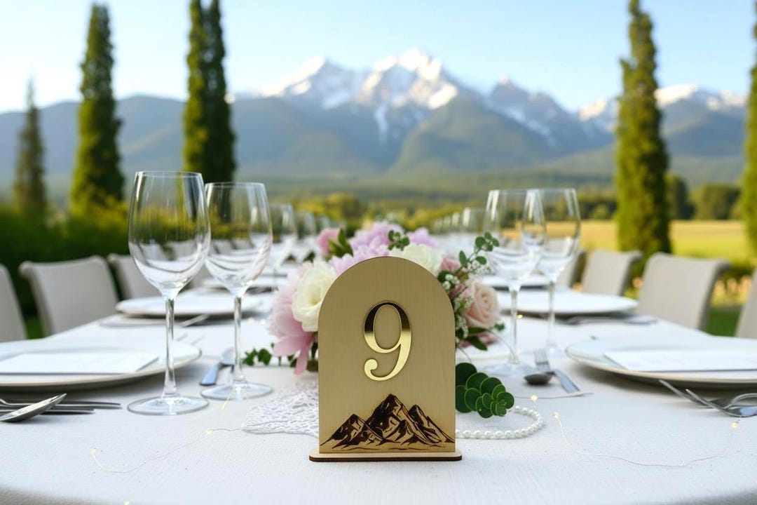 Table Numbers for Wedding Reception, Mountain Table Numbers Table Signs ...