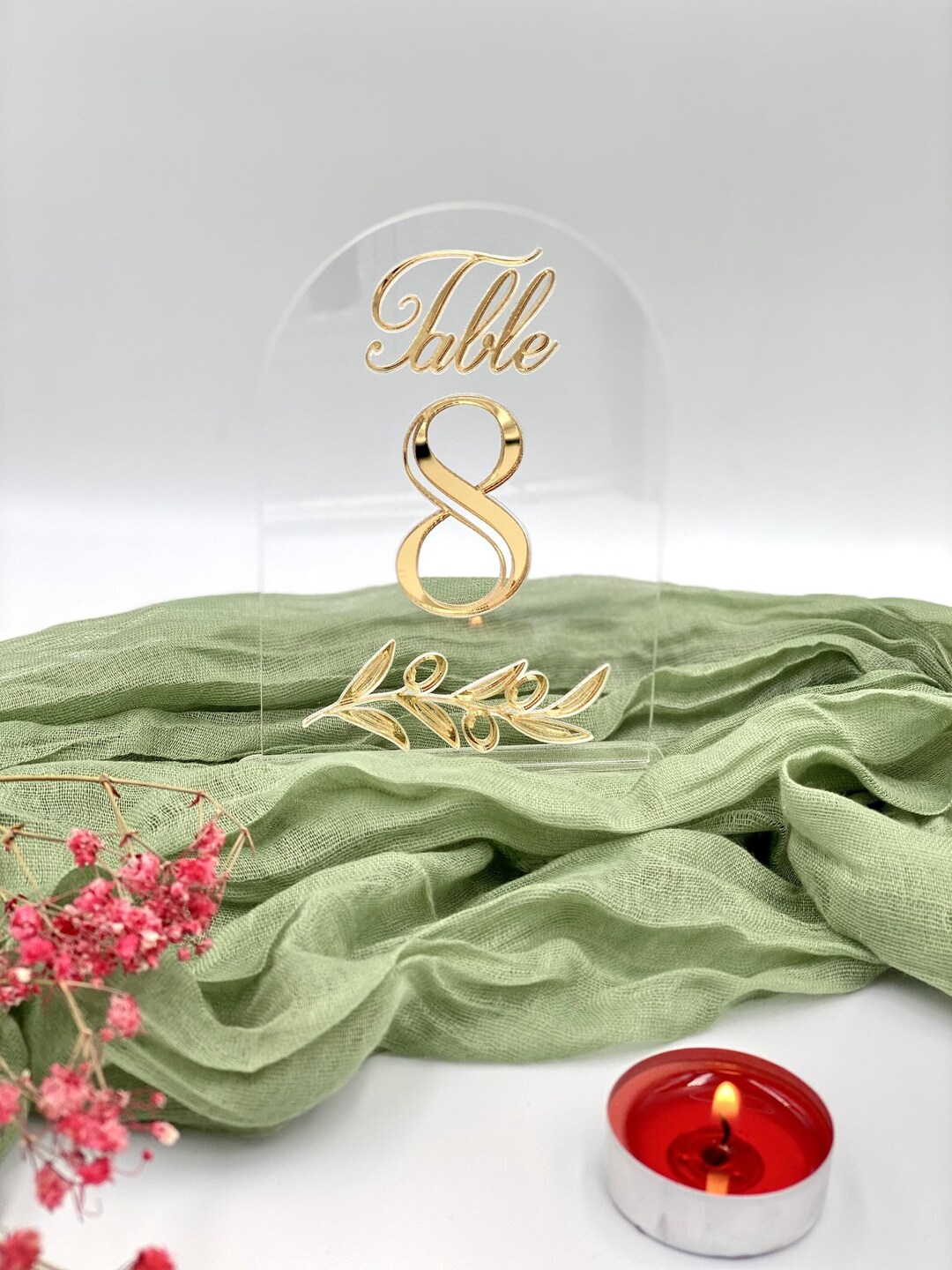 Luxury Wedding Table Numbers , Acrylic Table Numbers, Mirror Gold Table ...