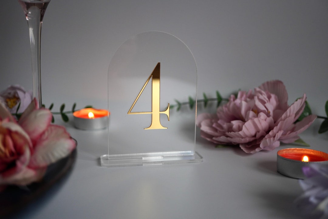 Acrylic Table Numbers Custom Table Numbers Clear Wedding Table Numbers ...