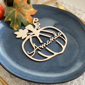 Thanksgiving Place Cards Pumpkin Name Cards Thanksgiving Table Decor ...