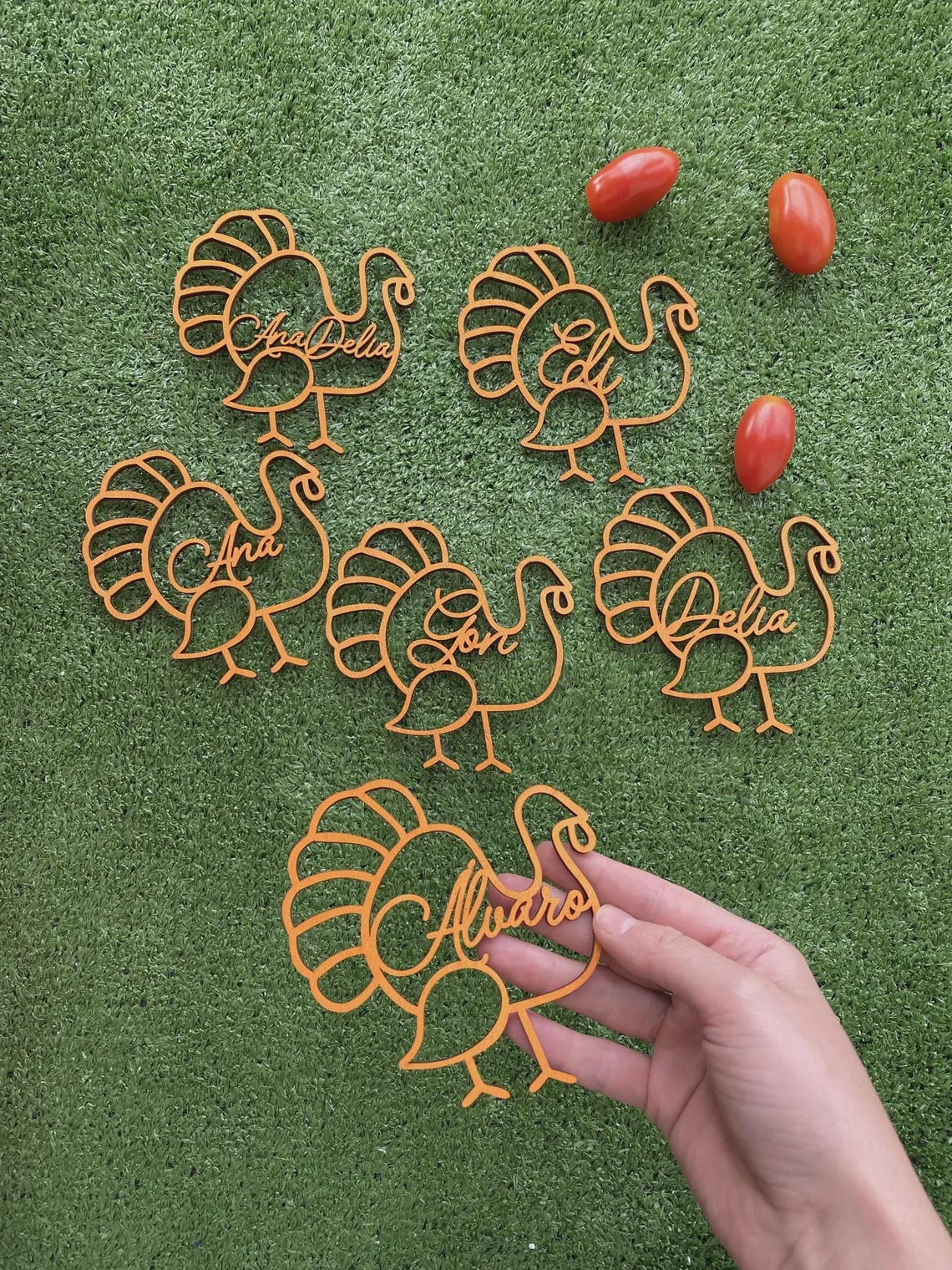 Thanksgiving Place Cards ,thanksgiving Table Decor Laser Cut Names ...