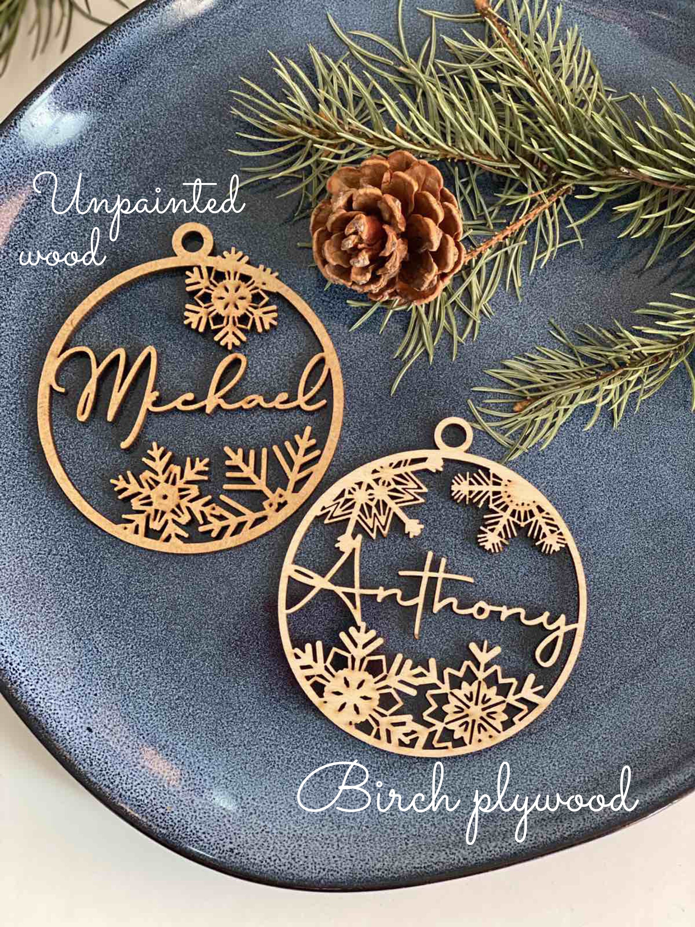 Christmas Baubles Personalized ,CHRISTMAS Gift Tags With Name ,laser ...