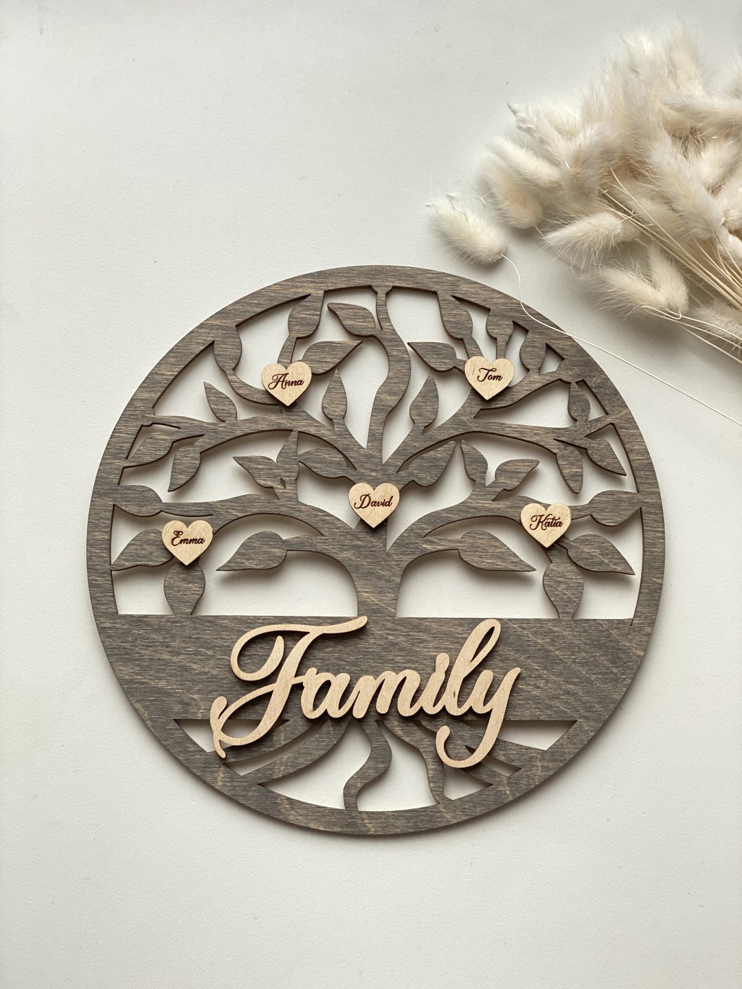 Family Tree Round , Custom Family Gift ,grandkids Round ,mothers Day ...