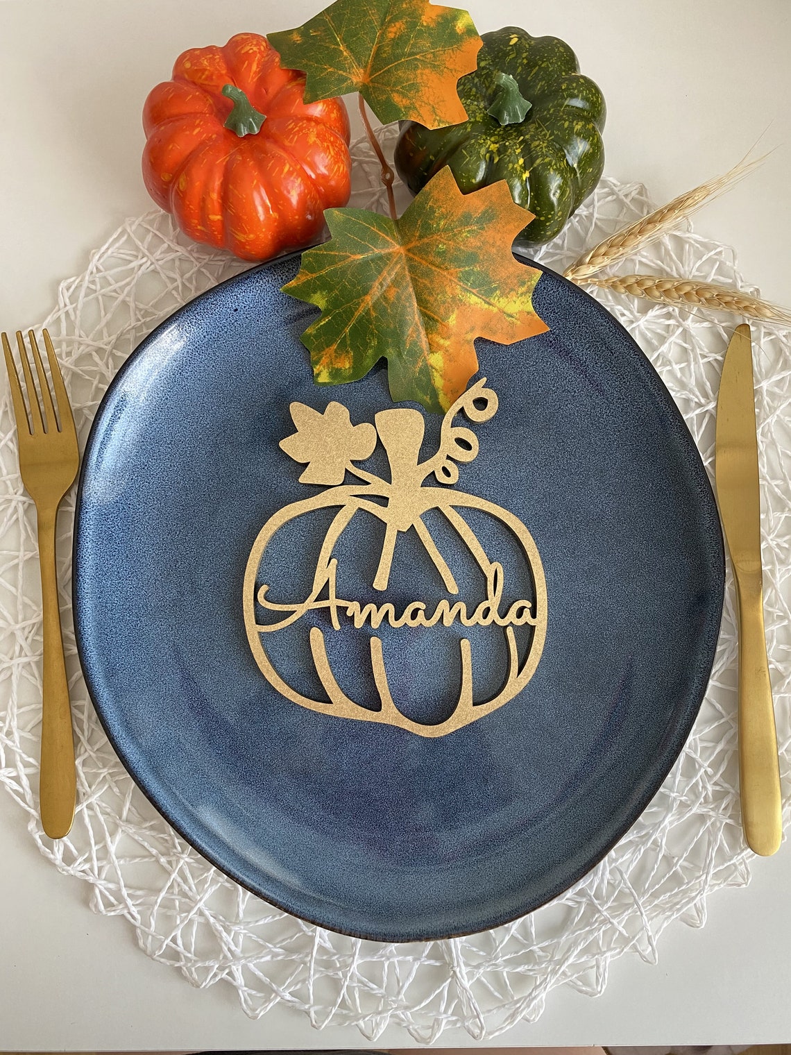 Thanksgiving Place Cards Pumpkin Name Cards Thanksgiving Table Decor ...