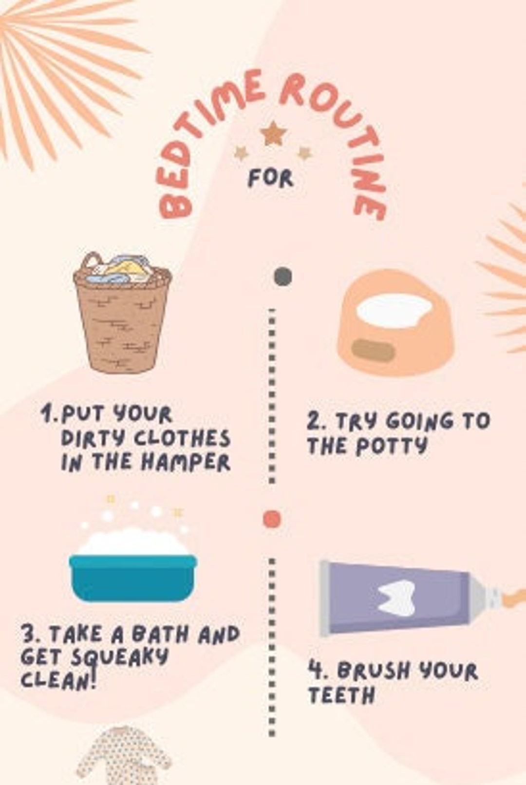 Bedtime Routine for Toddler + - Etsy