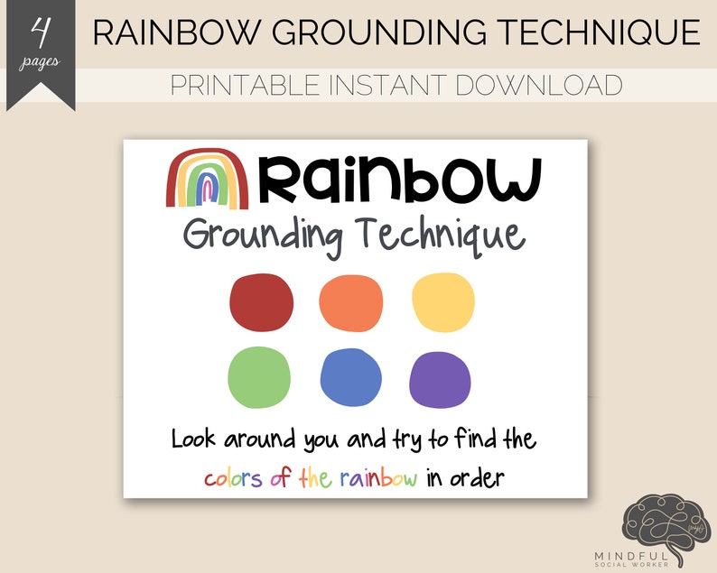 Rainbow Grounding Technique Poster & Card - Etsy