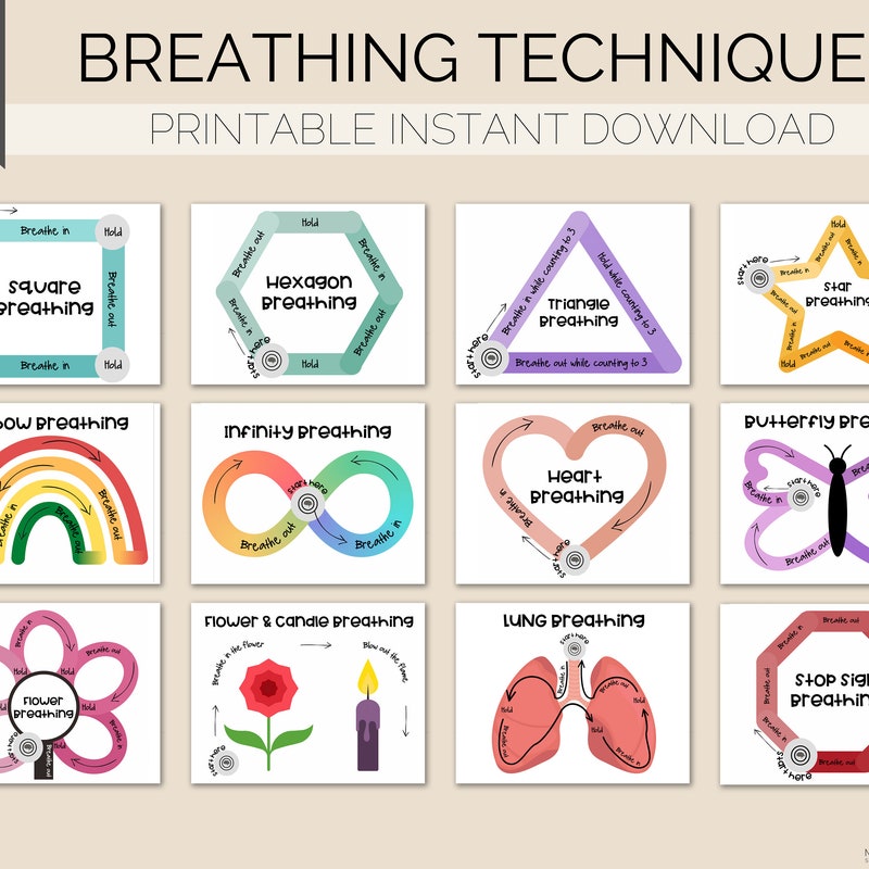 Breathing Strategy Posters - Etsy