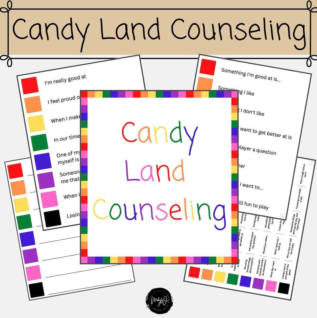 Candy Land Counseling Worksheets & Prompts - Etsy