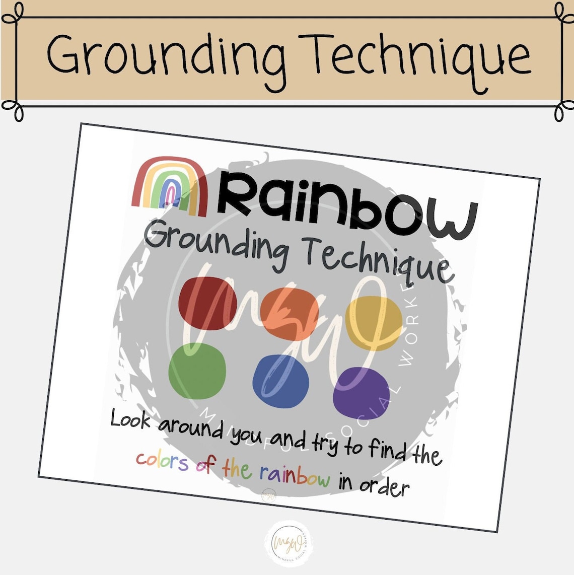 Rainbow Grounding Technique Poster & Card - Etsy