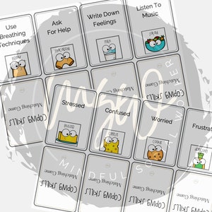 Coping Skills Matching Card Game - Etsy