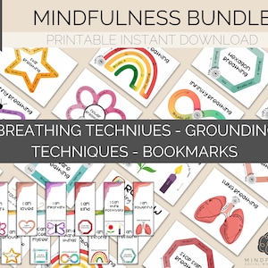 Mindfulness Bundle: Breathing Strategies, Grounding Techniques ...