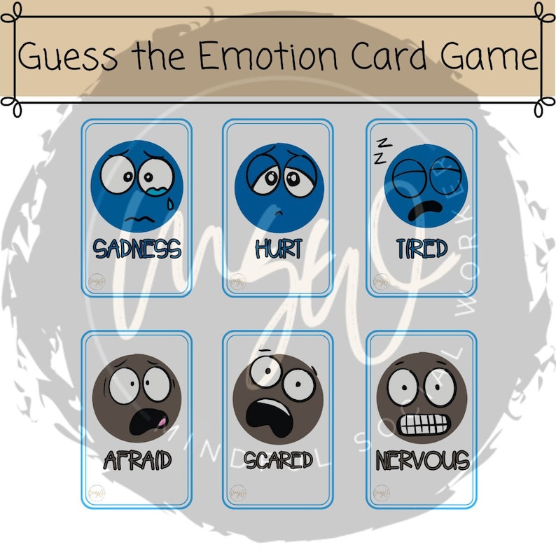 Guess the Emotion Card Game - Etsy