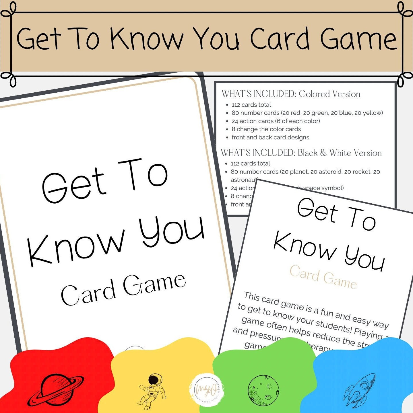 Get to Know You Card Game - Etsy