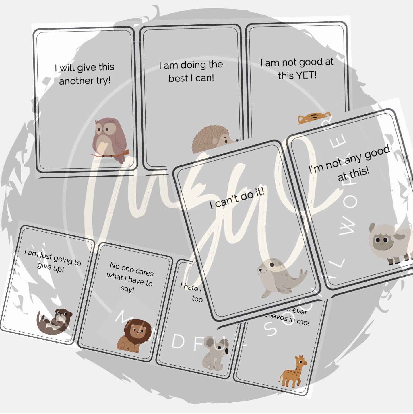 Positive Self-talk Matching Card Game - Etsy