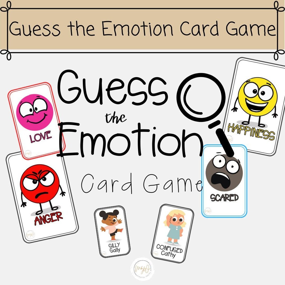 Guess the Emotion Card Game - Etsy