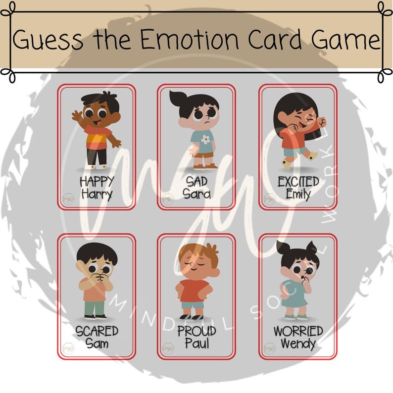 Guess the Emotion Card Game - Etsy