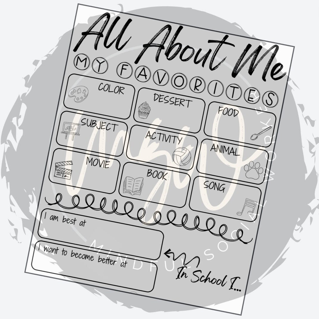 All About Me Worksheets: Getting to Know You - Etsy Australia