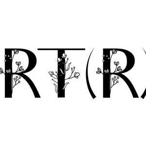 RT(R) Floral PNG File - Etsy