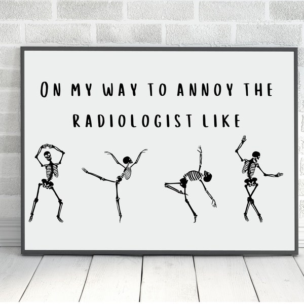 Radiology Dancing Skeletons Svg - Etsy