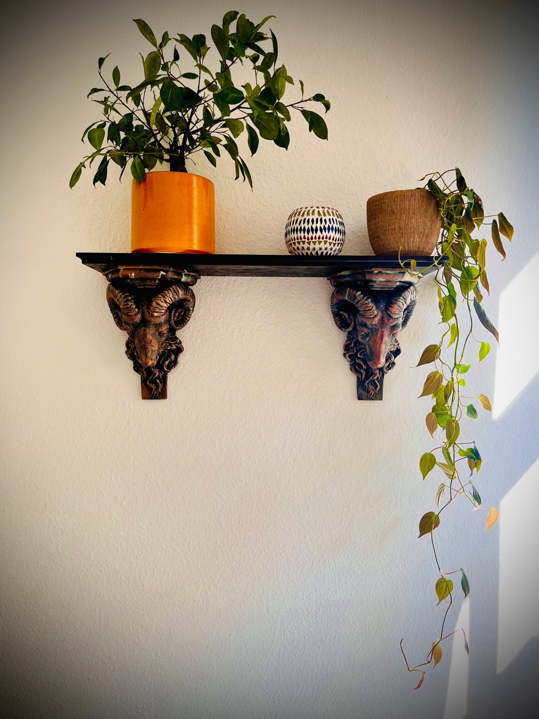 Aries Sculpture Floating Shelve Decoration & Shelf Bracket - Etsy