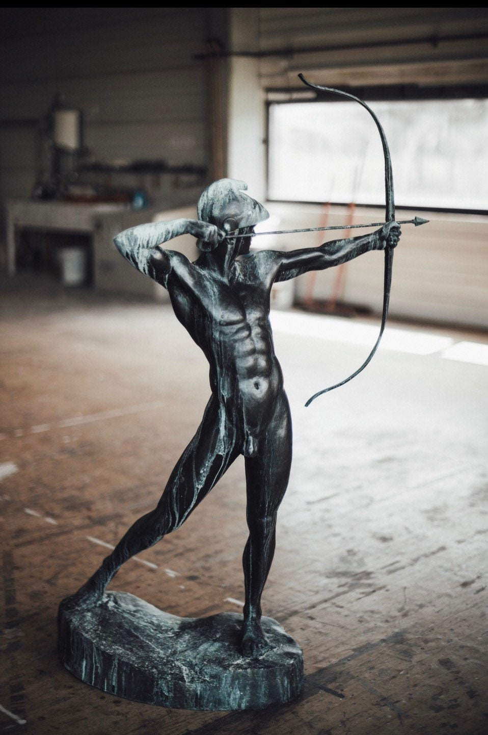 Bogenschütze Skulptur Bronze - Imitation Mit Patina / Kopie Des ...