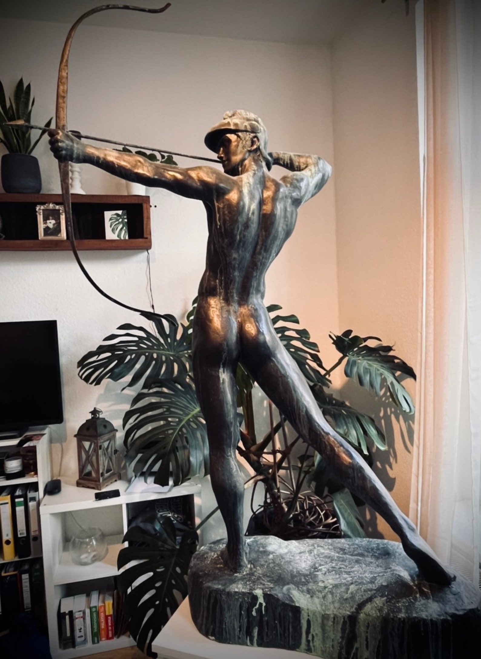 Bogenschütze Skulptur Bronze - Imitation Mit Patina / Kopie Des Originals Von Ernst Moritz ...