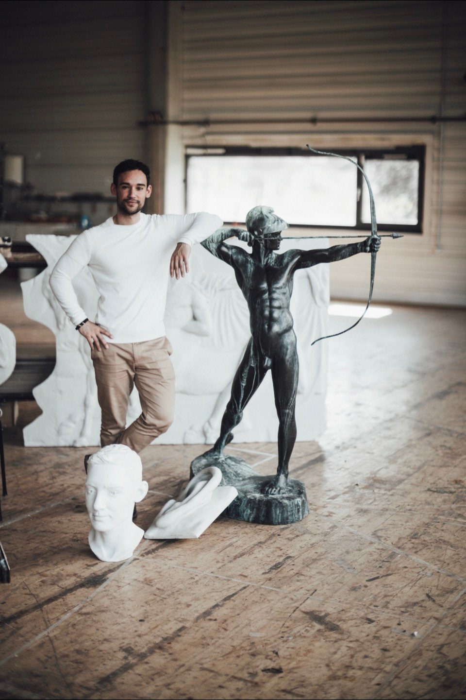 Bogenschütze Skulptur Bronze - Imitation Mit Patina / Kopie Des Originals Von Ernst Moritz ...