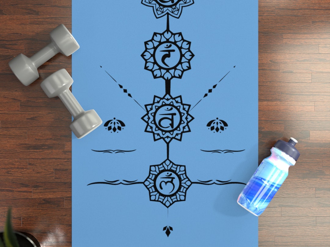 Yoga Mat, Zen-inspired 7 Chakra Print Yoga Mat for Spiritual Alignment ...