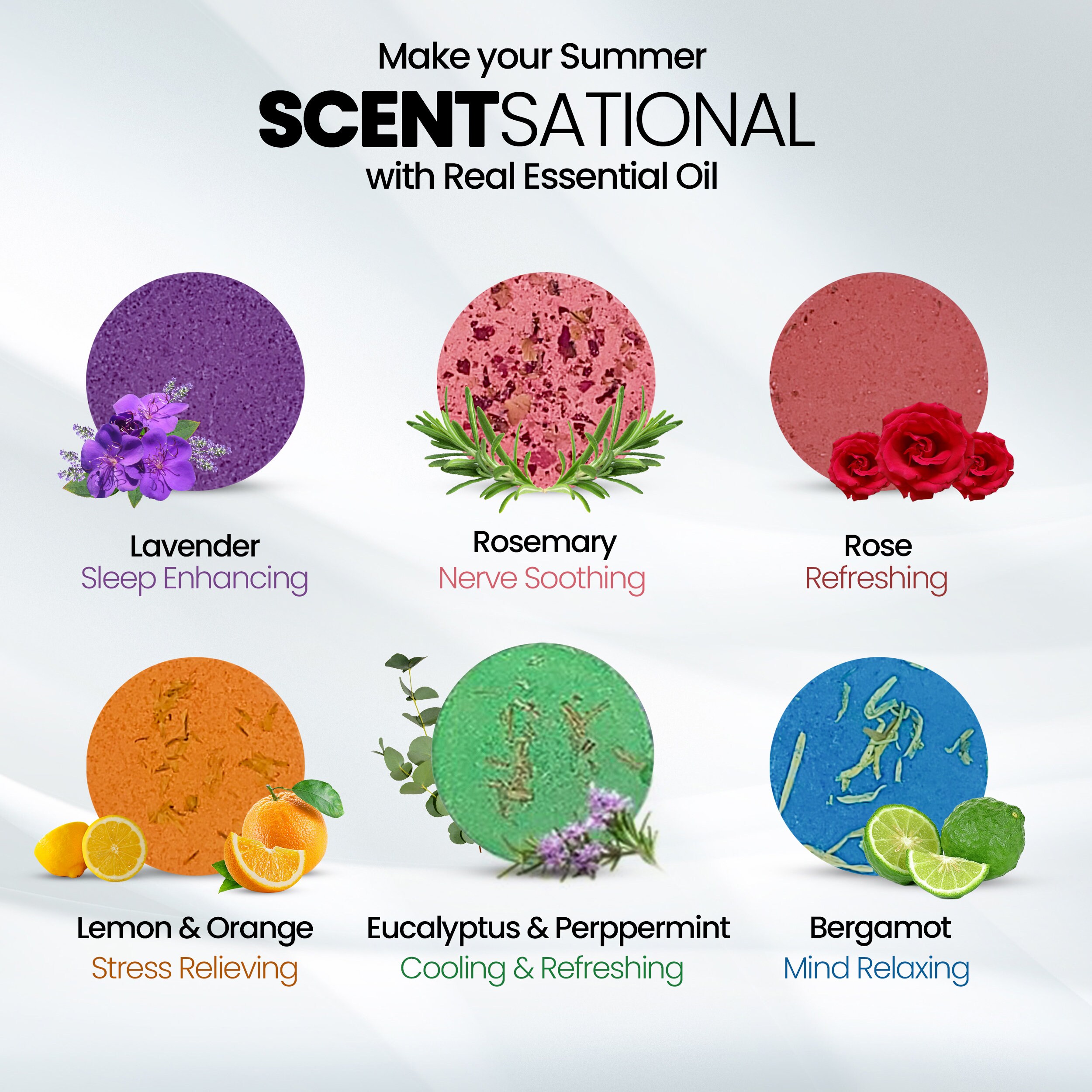 Shower Bombs Aromatherapy Organic Handmade Shower Steamers 6 Pack ...