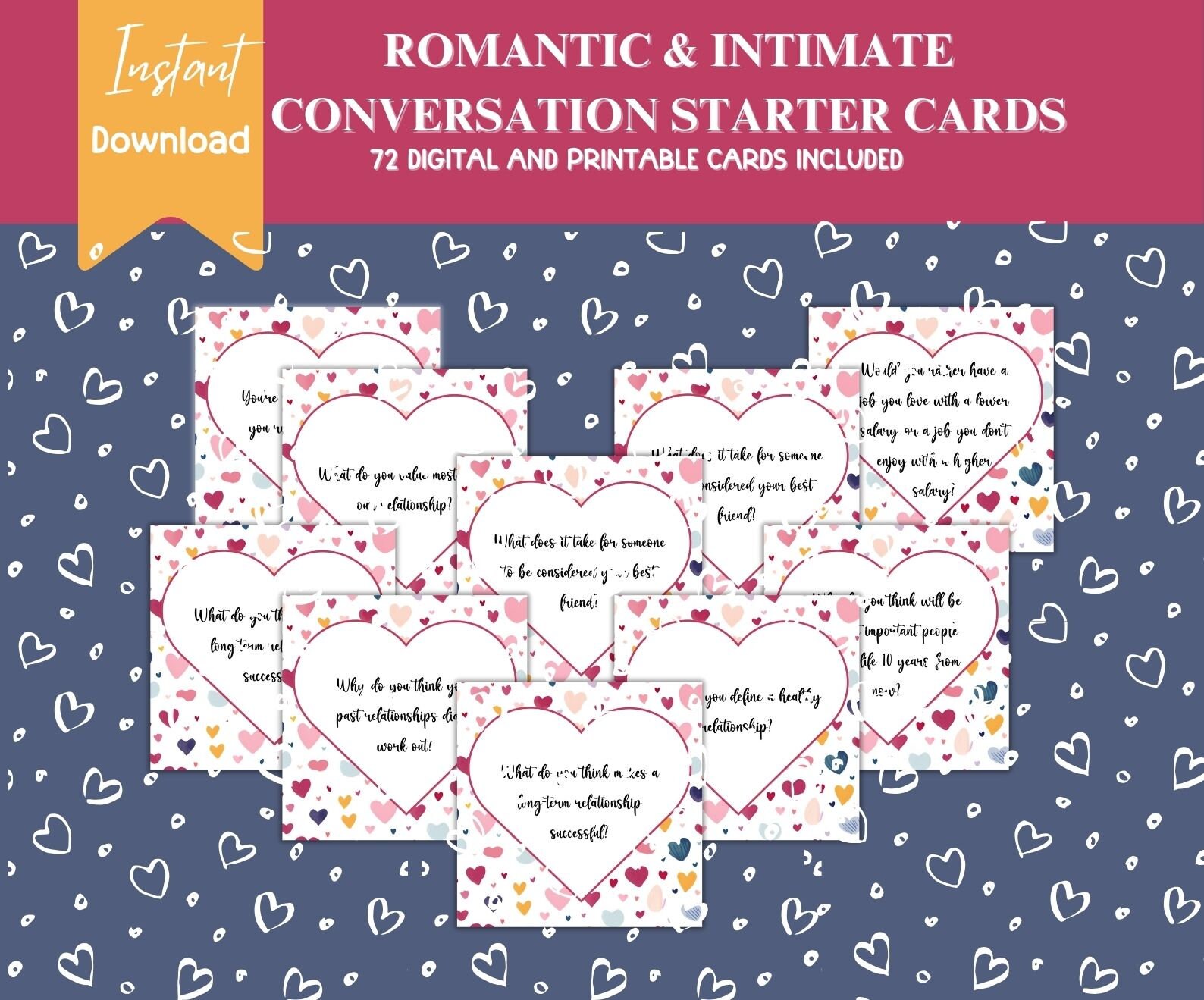 Romantic Date Night Cards Couples Question and Conversation Starters ...