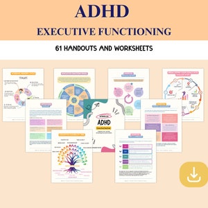 ADHD Executive Functioning Worksheet Bundle for Teens, Time Management ...