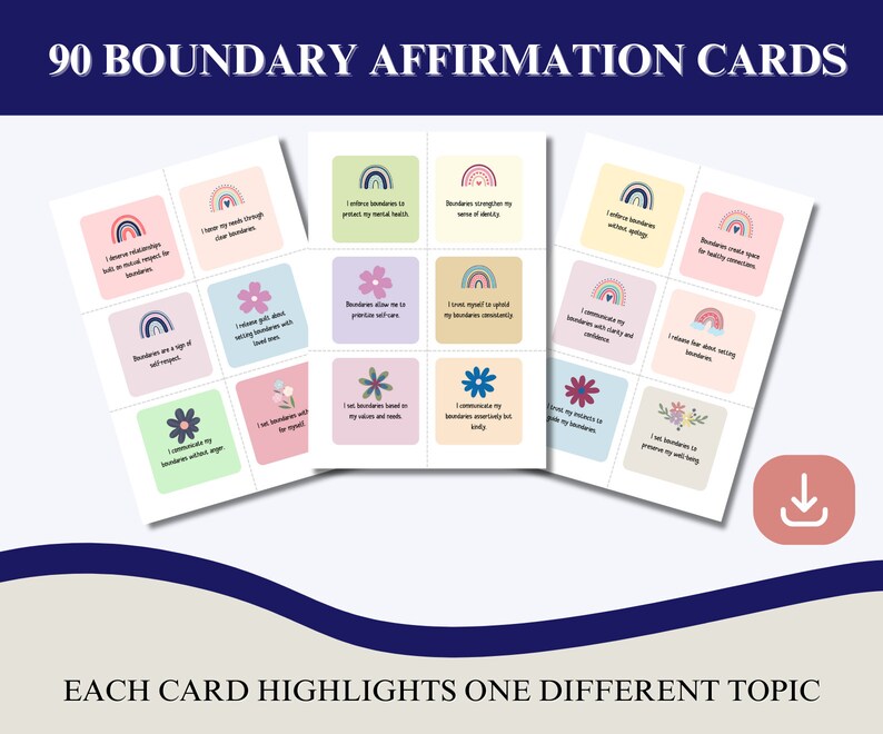 Boundary Setting Affirmation Cards, DBT Boundaries - Therapy Resources ...
