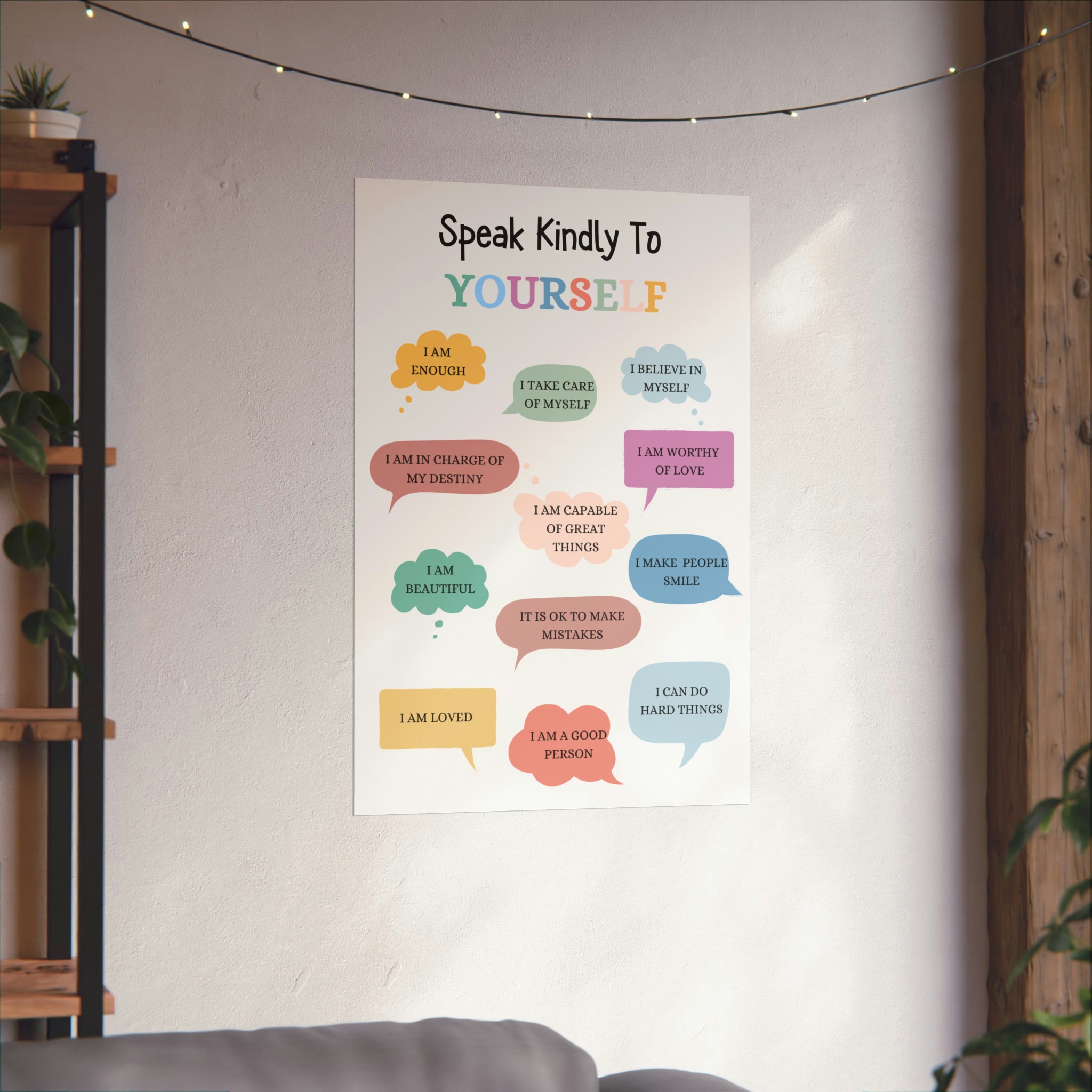 Positive Affirmations Poster, Feelings Poster, Positive Self Talk ...