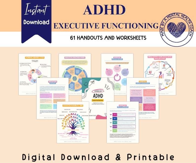 ADHD Workbook: Executive Functioning & Coping Skills (PDF Download) - Etsy