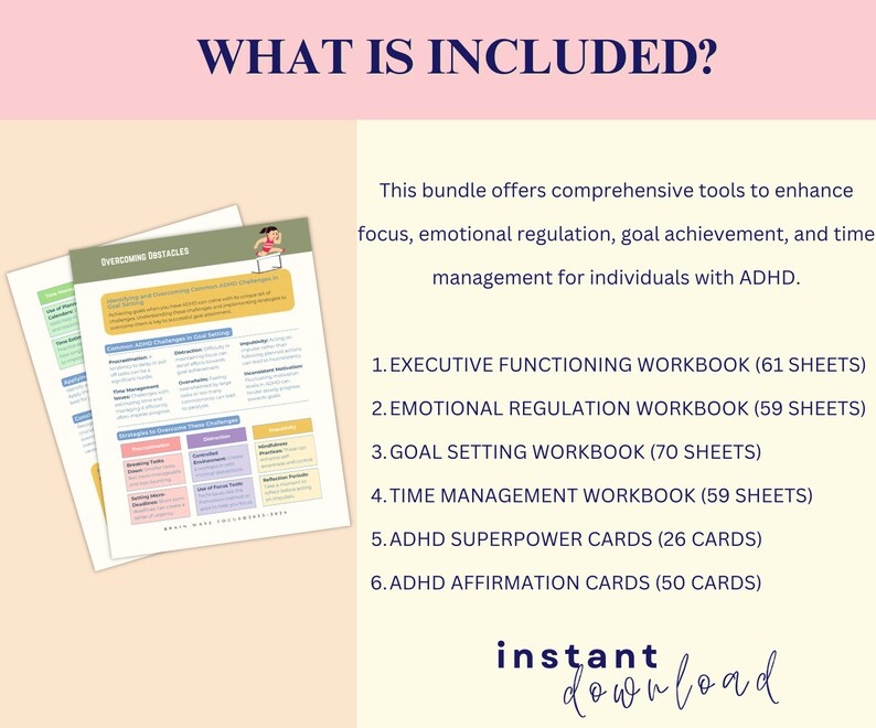 ADHD Executive Functioning Bundle: Teen Time Management, Coping Skills ...