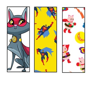 Kids' Printable Bookmark Set 42 Colorful & Fun PDF Designs, Immediate ...