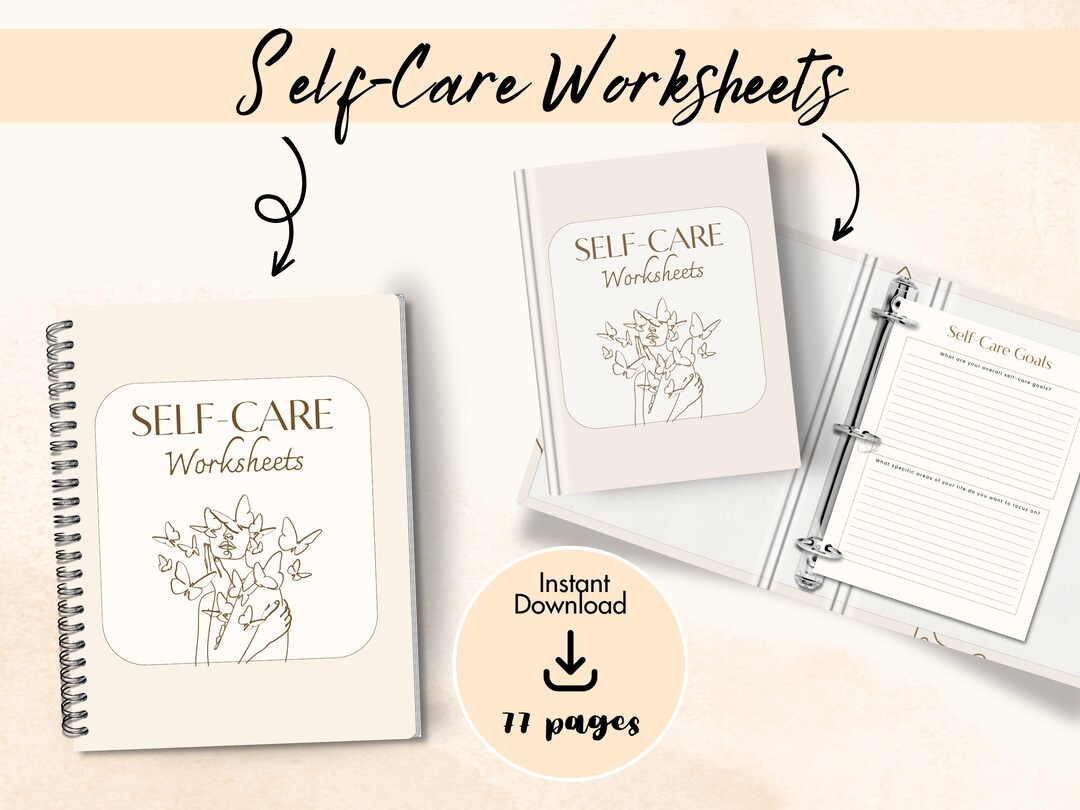 Printable Self-care Worksheets 77 Pages, Instant Download, Self-care ...
