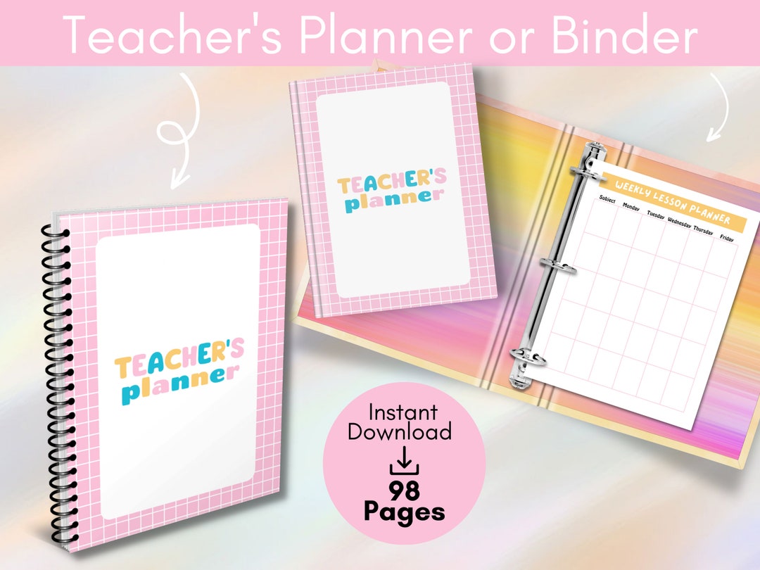 Customizable Teacher Planner PDF Digital Teaching Plan Kit Academic ...