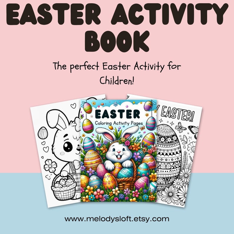Easter Adventure Coloring Book for Kids: Instant Digital Download of ...