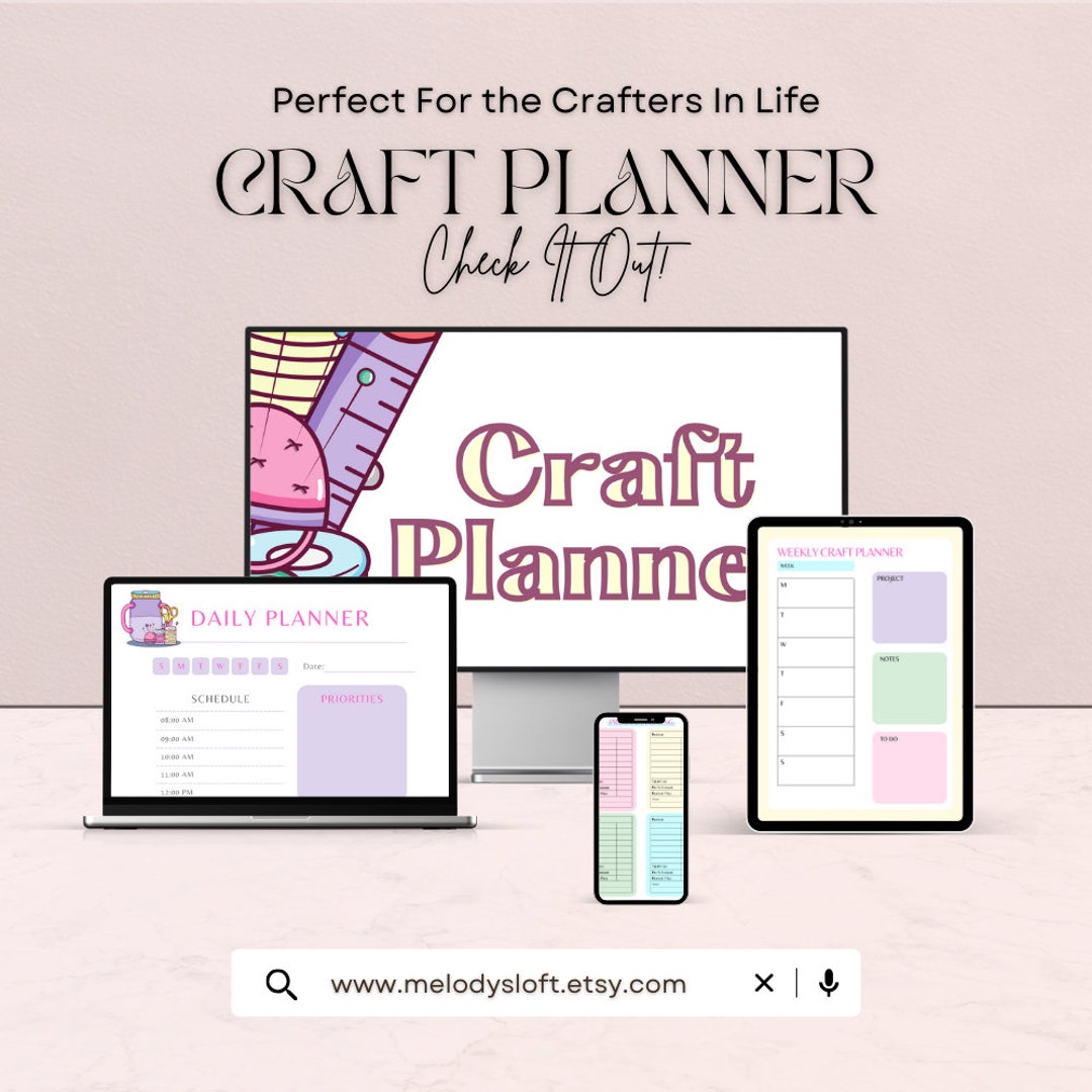 Undated Craft Planner: Digital & Printable Creative Organizer, DIY ...