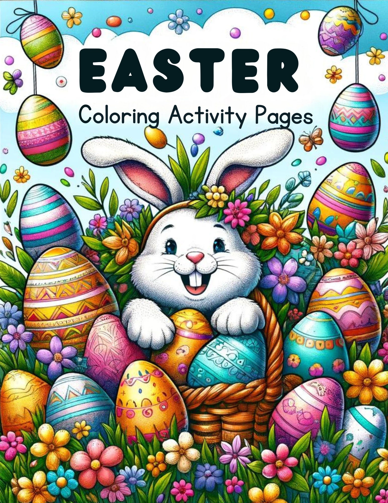 Easter Adventure Coloring Book for Kids: Instant Digital Download of ...